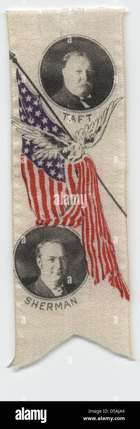 A campaign ribbon from the presidential campaign of William H. Taft ...