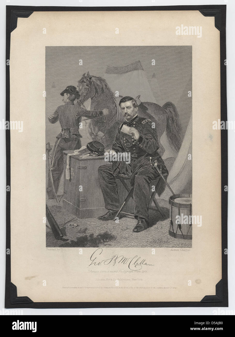 A portrait of General George B. McClellan from the American Civil War ...