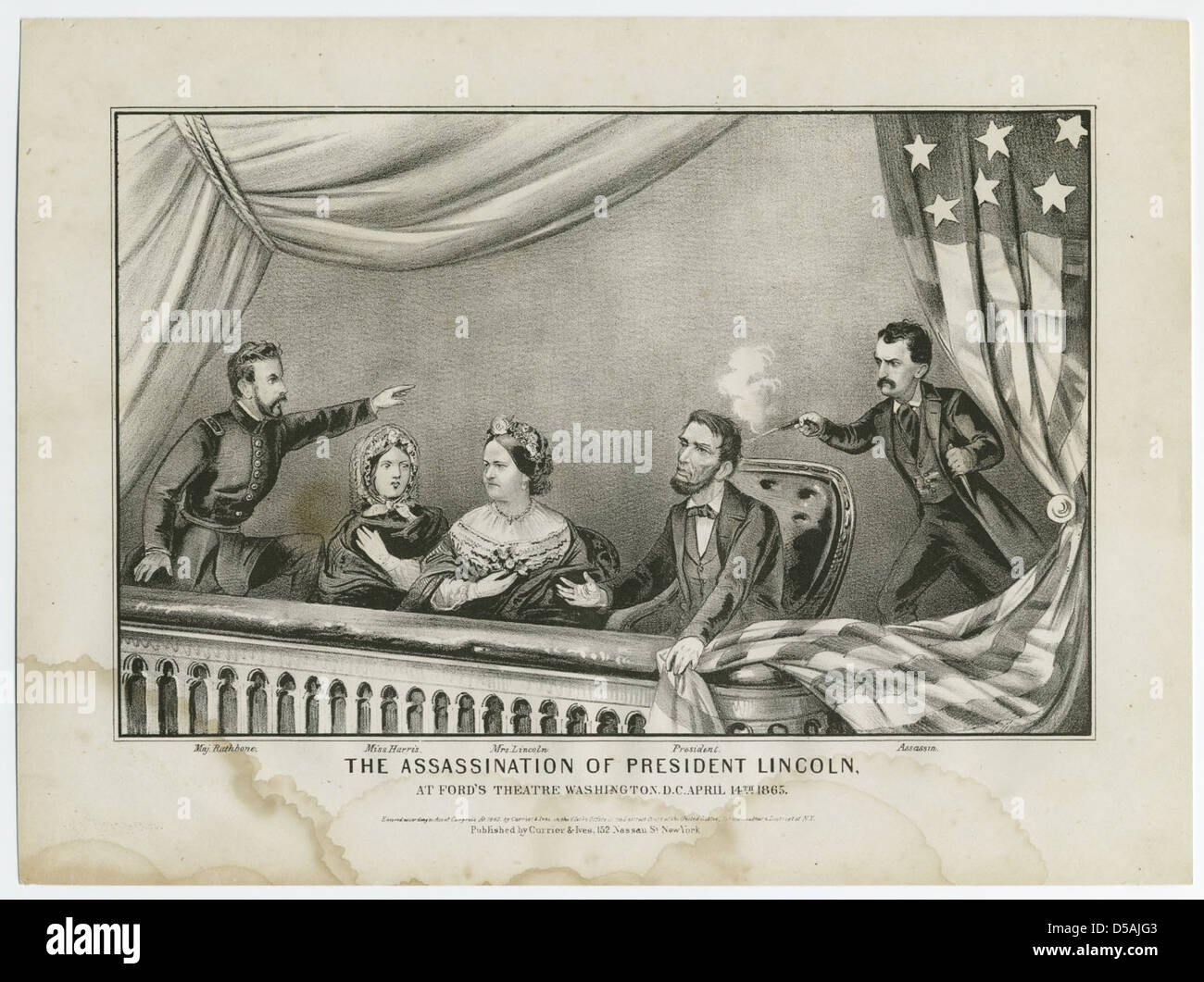 The Assassination of President Lincoln Stock Photo - Alamy