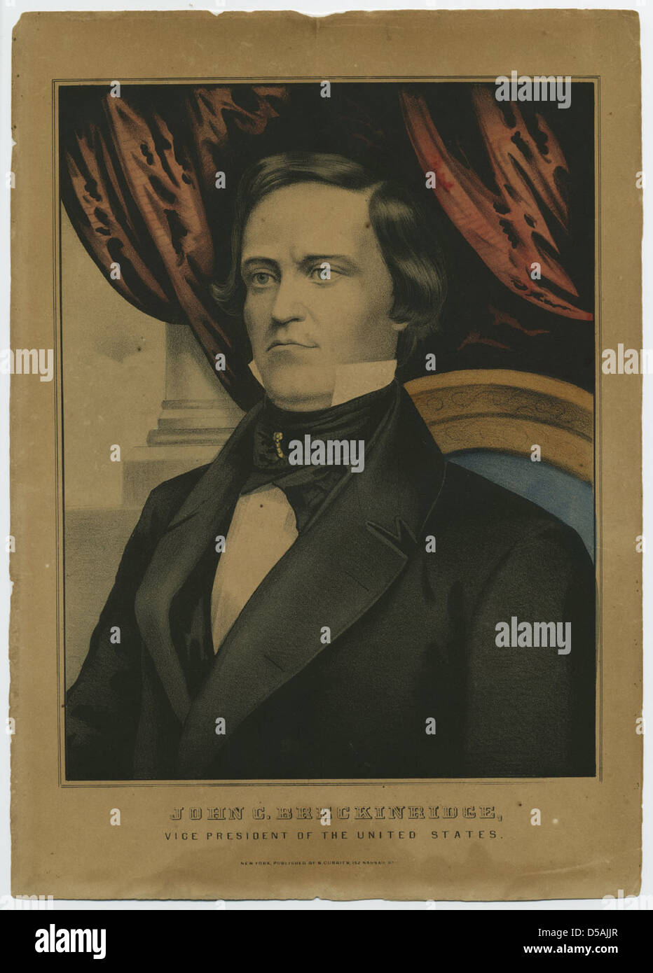 A bust of John C. Breckinridge, the 14th Vice President of the United ...