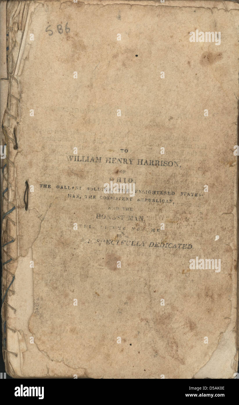 A historical pamphlet titled 'To William Henry Harrison of Ohio and The ...