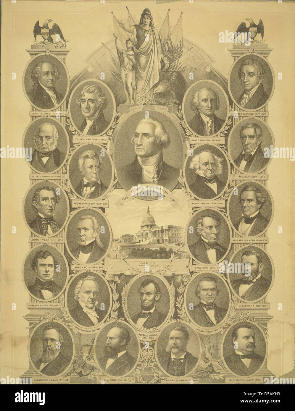 Presidential lincoln washington grant hi-res stock photography and ...