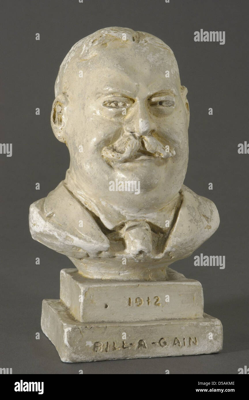 William H. Taft "1912 / Bill-A-Gain" Plaster Caricature Bust Stock ...