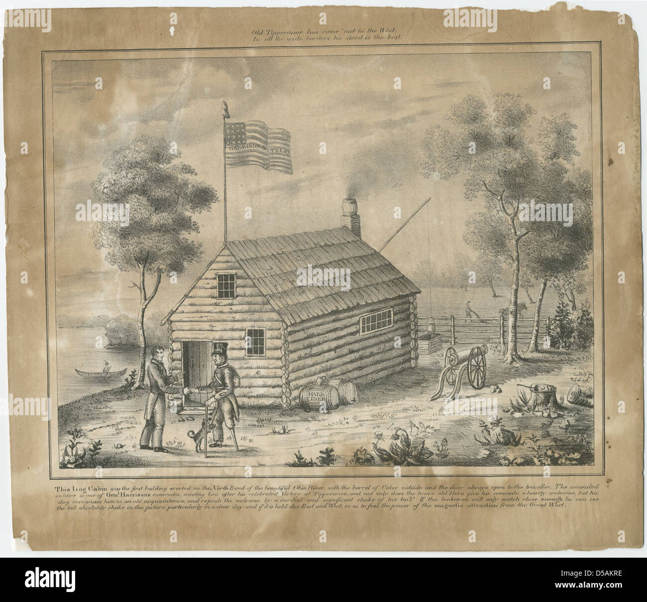 A political print from the 19th century depicting a scene from the ...
