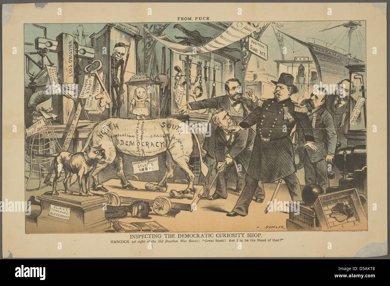 A political cartoon from the American Civil War era, depicting various ...