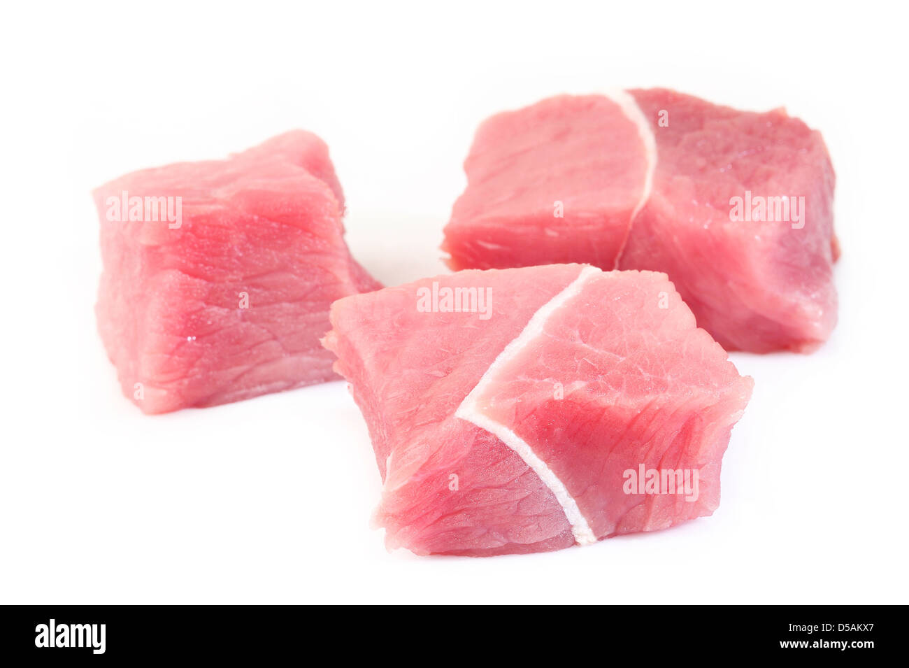 raw beef meat on white background Stock Photo - Alamy