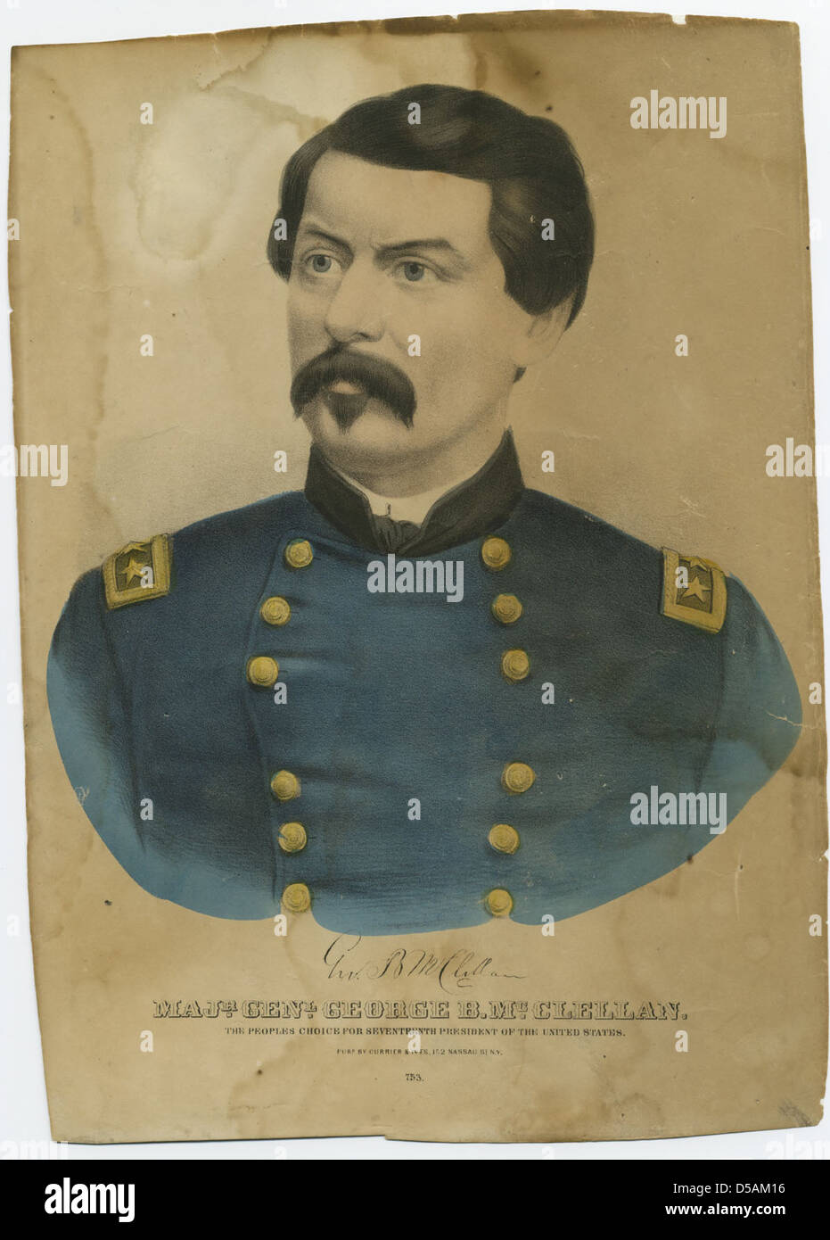 A bust of Major General George B. McClellan, a key figure in the ...