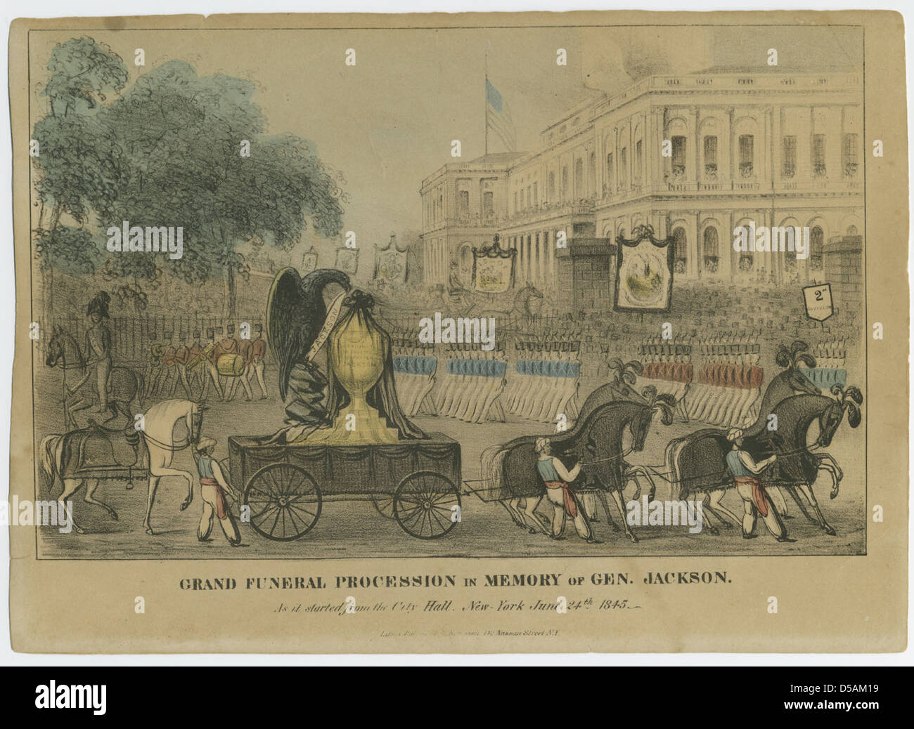 A photograph of the grand funeral procession in memory of U.S ...