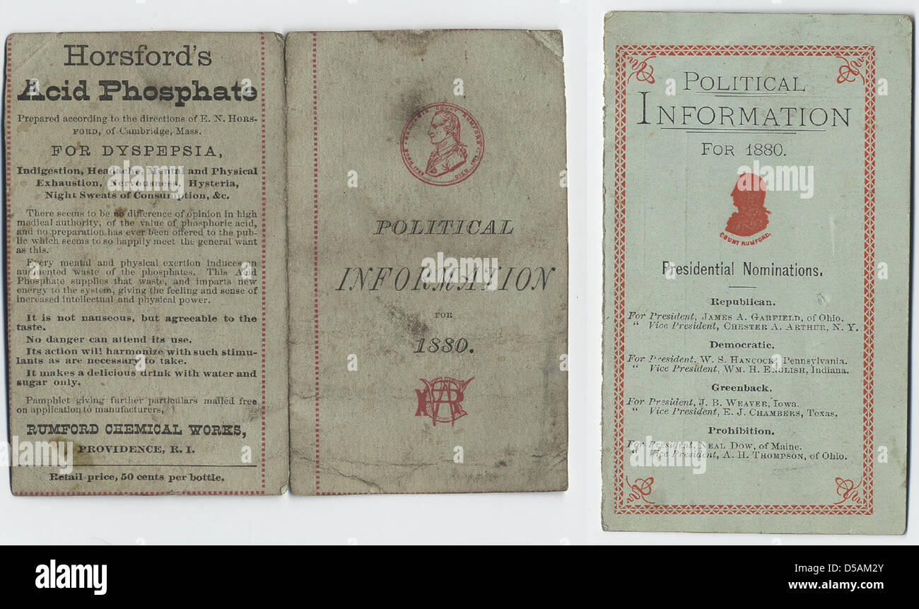 This set of political advertising cards from 1880 features portraits ...