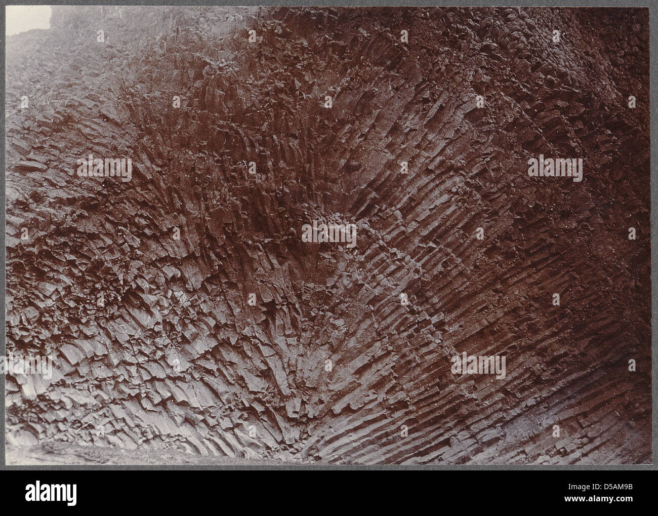 This photograph shows a basalt rock formation, called 'The Fan ...