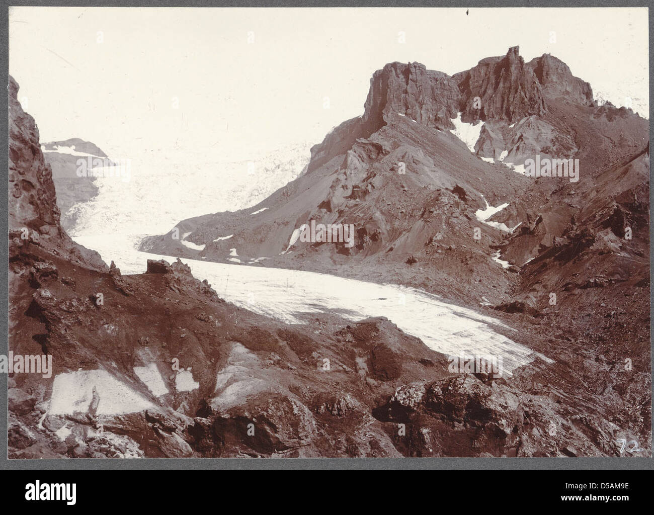 A photograph showing the majestic glaciers and rock formations around ...