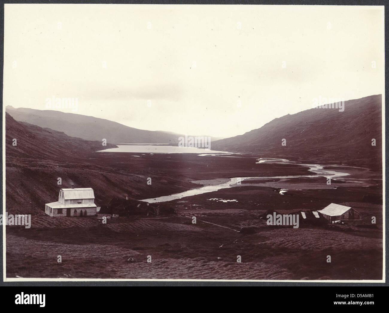 A photo of a farmstead in Hvalfjörður, Iceland, featuring traditional ...
