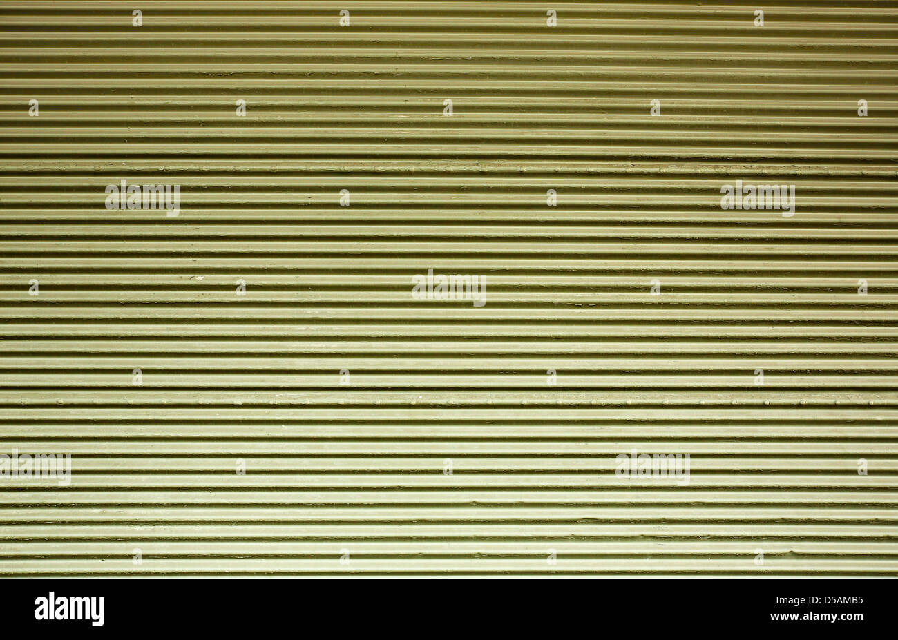Horizontal corrugated steel wall with a green tint Stock Photo - Alamy