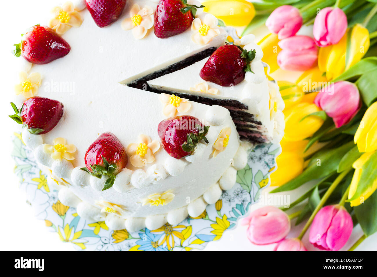 Chocolate Strawberry Lemon Torte made with 6 layers of chocolate cake ...