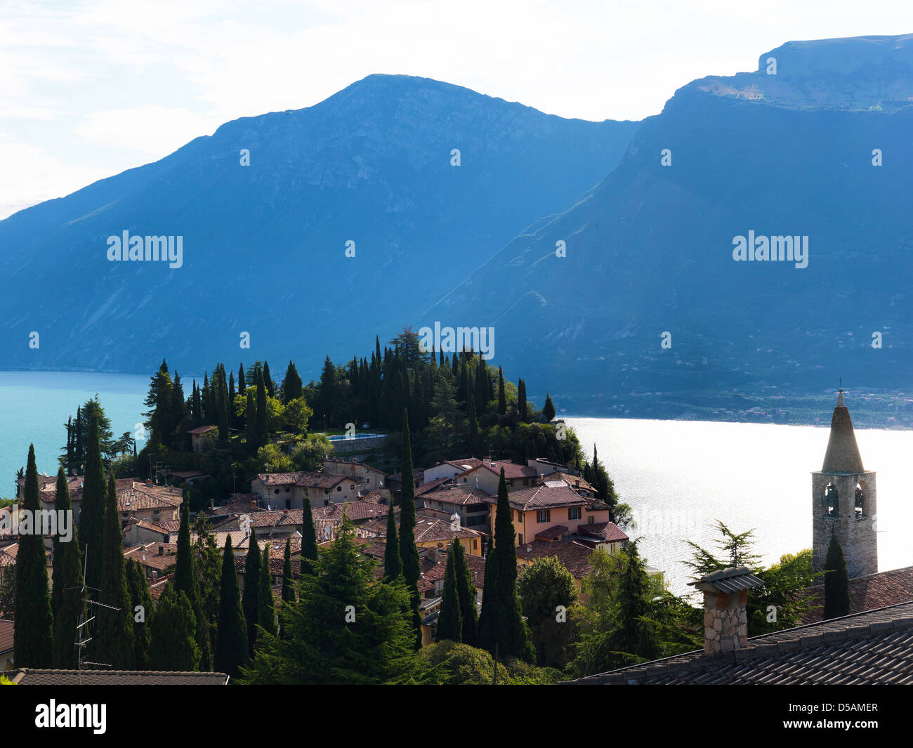 Tremosine, Italy, view from a terrace on Lake Garda Stock Photo - Alamy