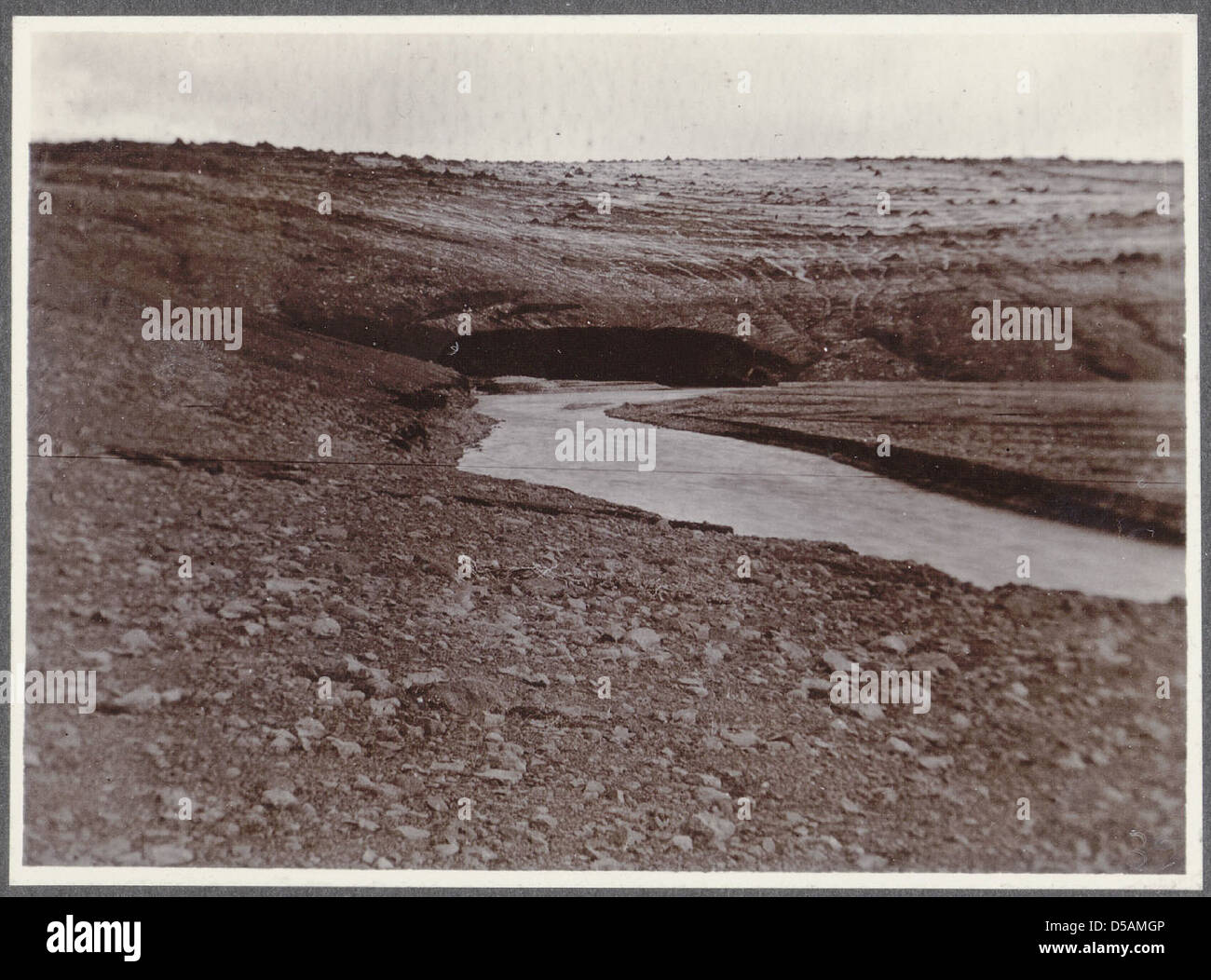 A photograph of an ice cave in the Bárðarbunga region of Iceland, with ...