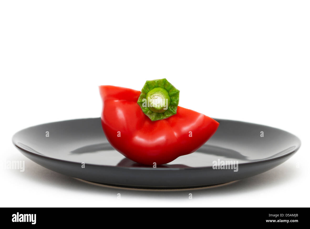 Sweet pepper on black Cut Out Stock Images & Pictures - Alamy