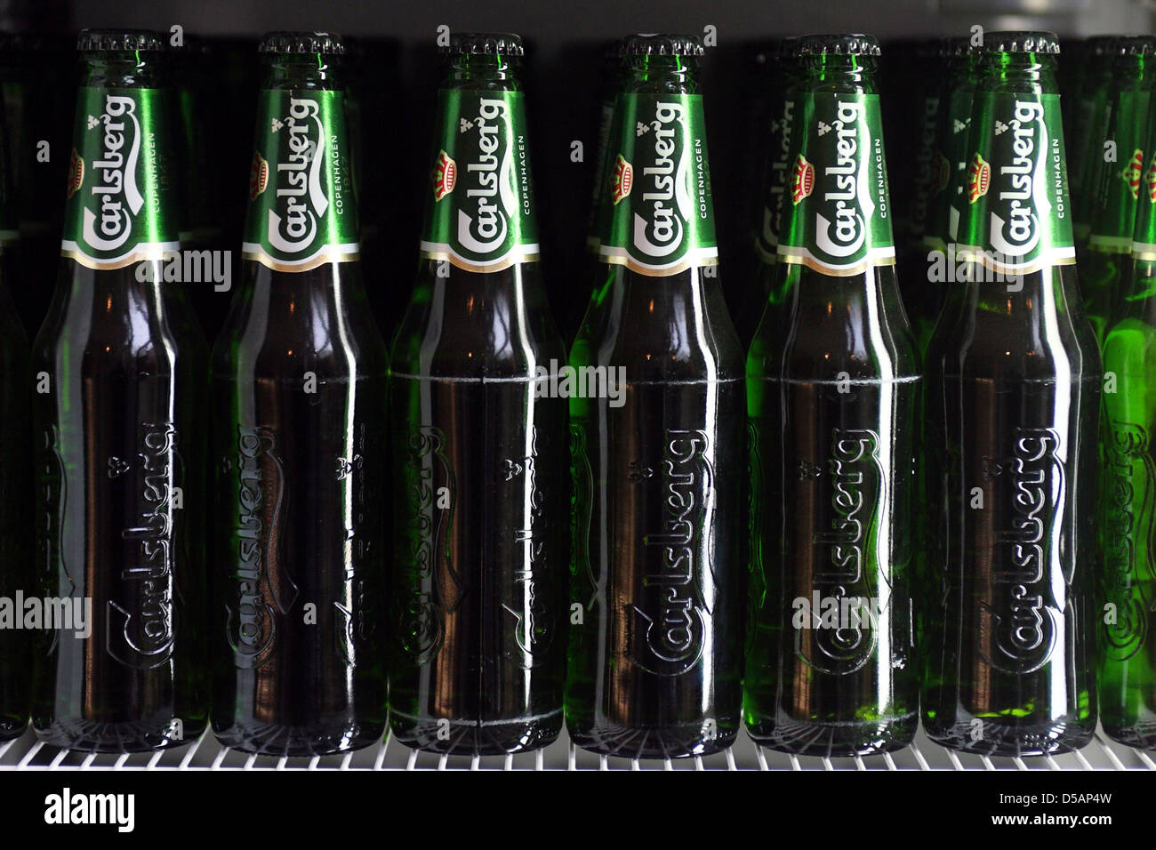 Berlin, Germany, the Carlsberg brand beer bottles in a fridge Stock ...