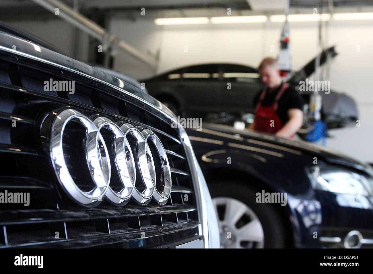 Berlin, Germany, the Audi Used Audi Workshop Center Berlin Adlershof ...