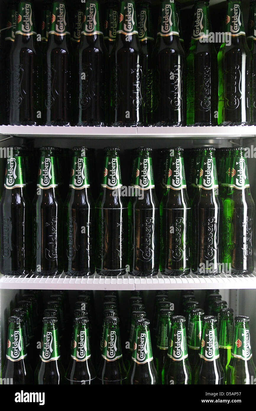 Berlin, Germany, the Carlsberg brand beer bottles in a fridge Stock ...