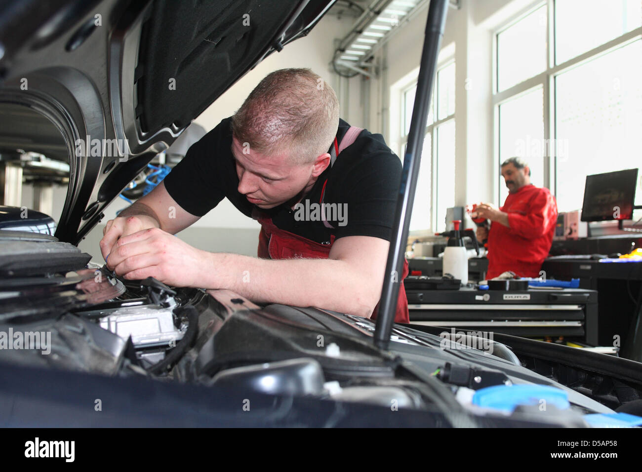 Berlin, Germany, the Audi Used Audi Workshop Center Berlin Adlershof ...