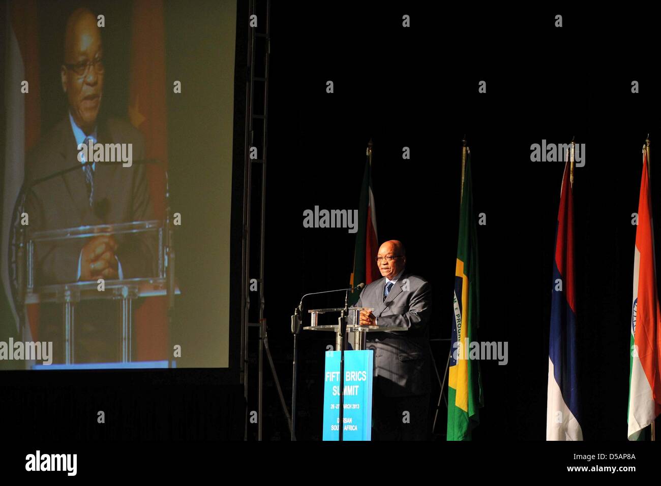 Durban, South Africa. 27th March 2013. South African President Jacob ...