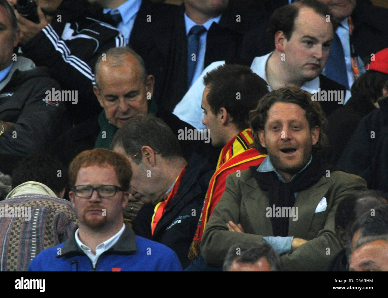 German boxing promoter Wilfried Sauerland (top L) on the stand during ...
