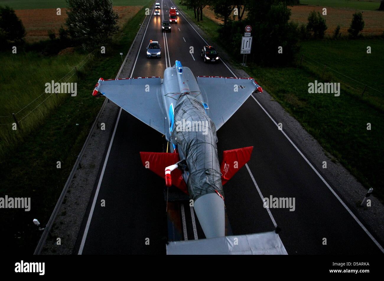 A Eurofighter of the Bundeswehr, worth 70 million euros, is being ...