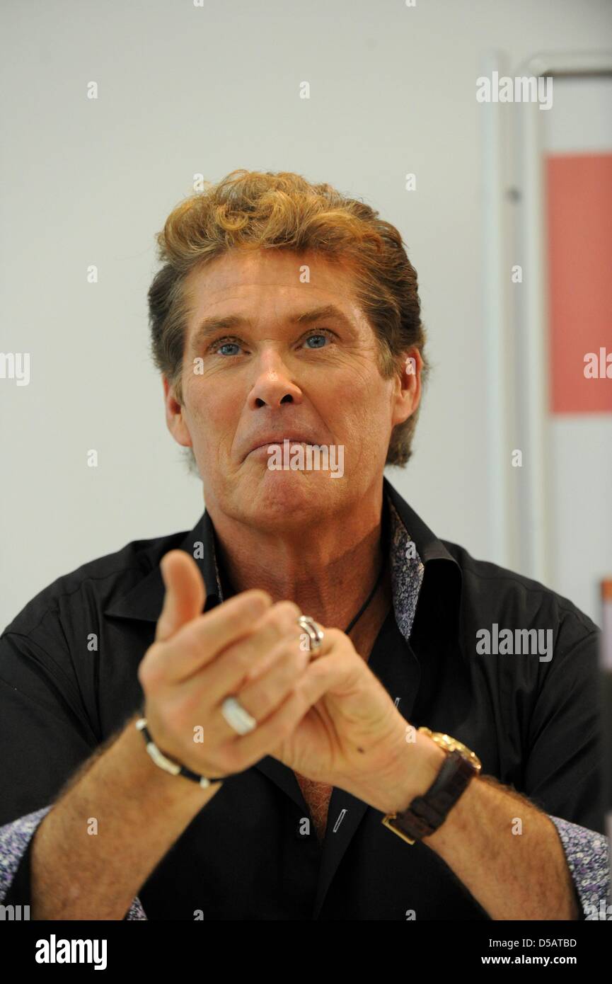 US actor and singer David Hasselhoff poses during a press conference in ...