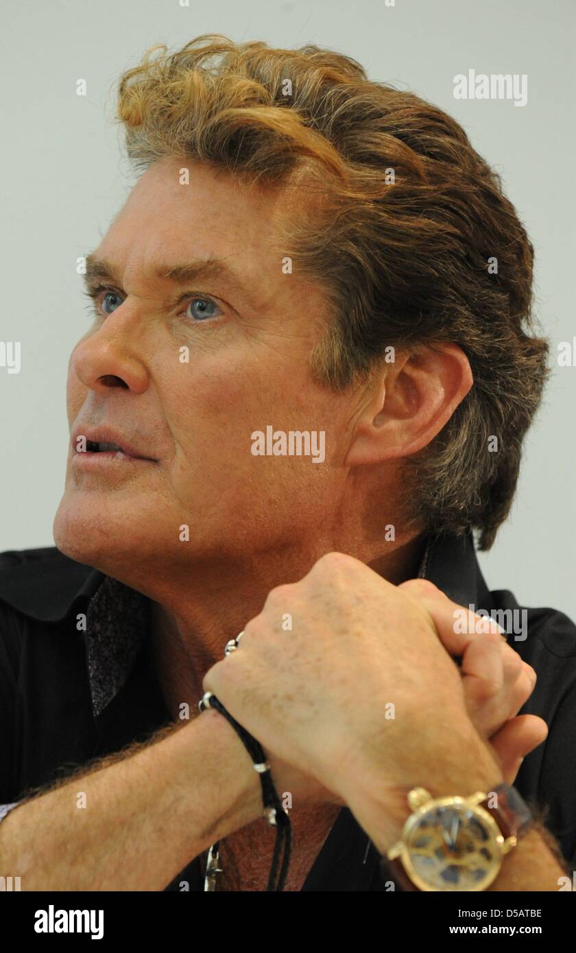 US actor and singer David Hasselhoff poses during a press conference in ...