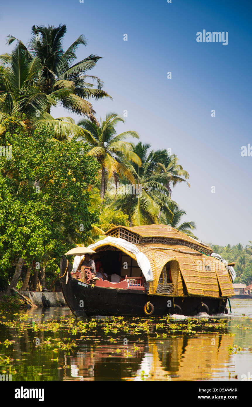 A houseboat on Kerala Backwaters, South India Stock Photo - Alamy