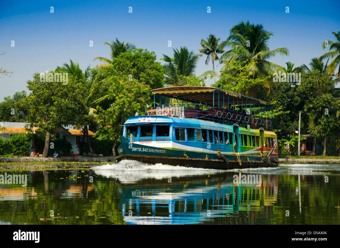 A boat on Kerala Backwaters, South India Stock Photo - Alamy