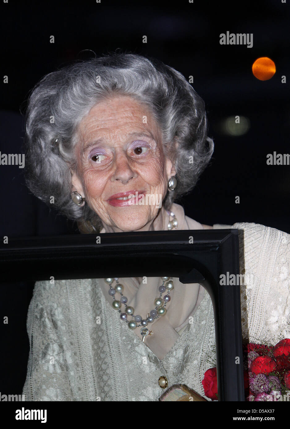 Queen Fabiola of Belgium attend the concert of the Queen Elisabeth ...