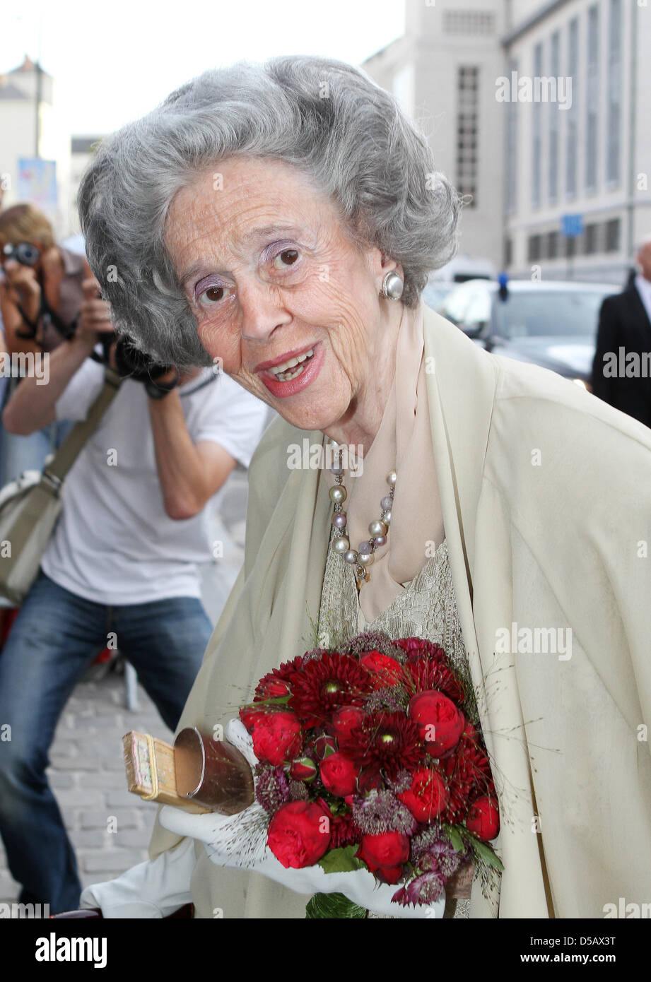 Queen Fabiola of Belgium attend the concert of the Queen Elisabeth ...