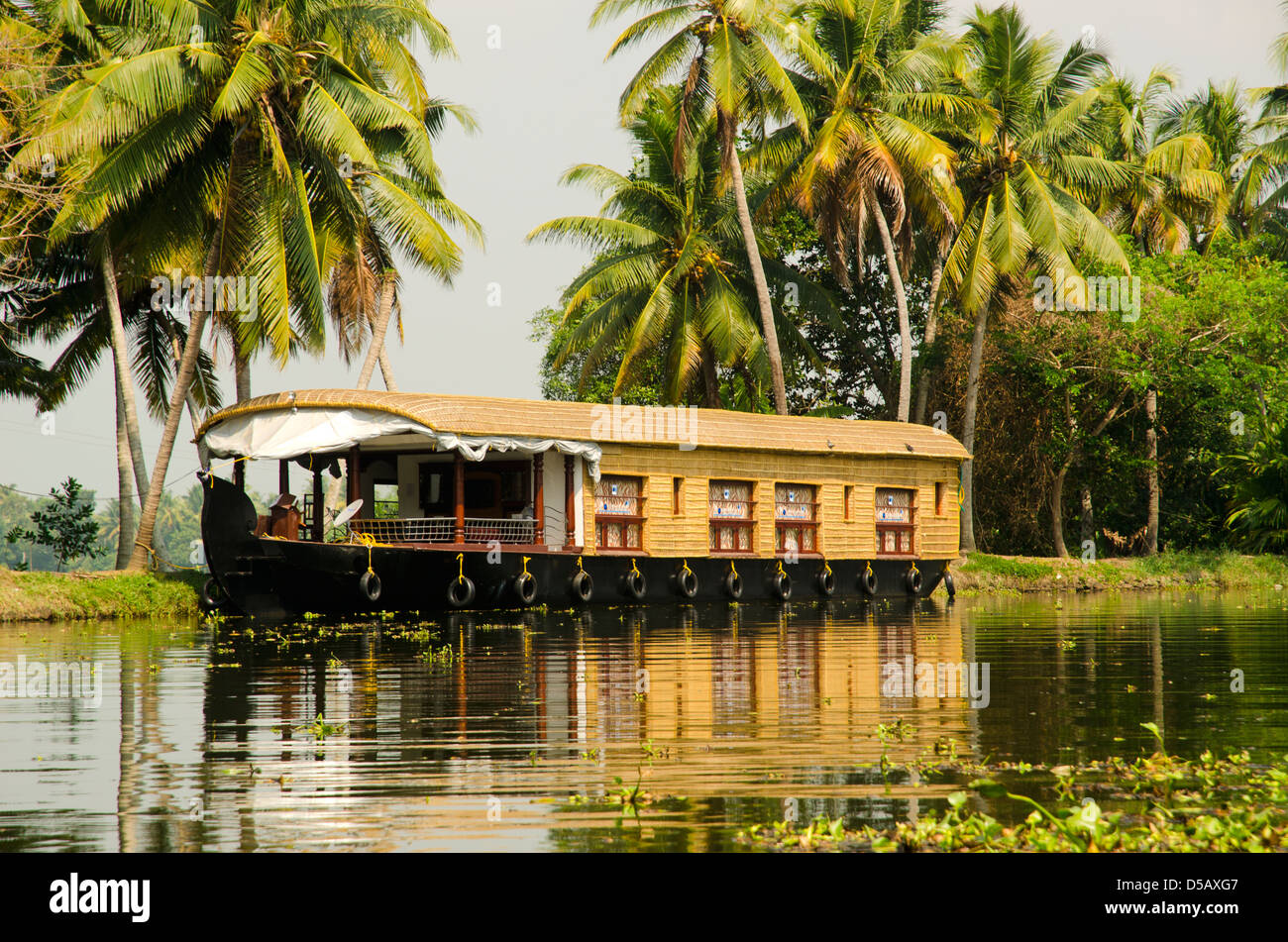 A houseboat on Kerala Backwaters, South India Stock Photo - Alamy