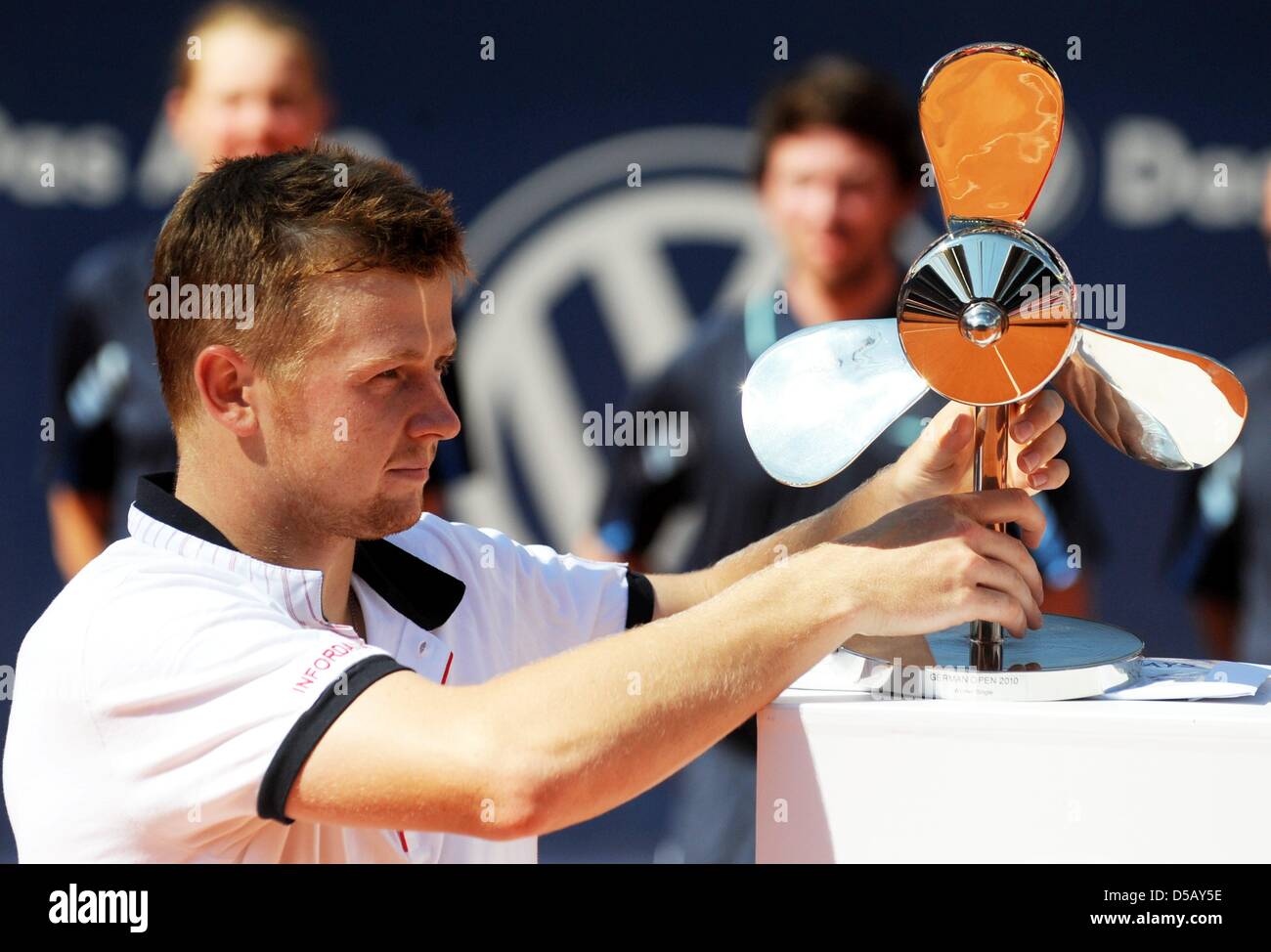 Kazakhstan's Andrey Golubev celebrates his victory over Austria's ...