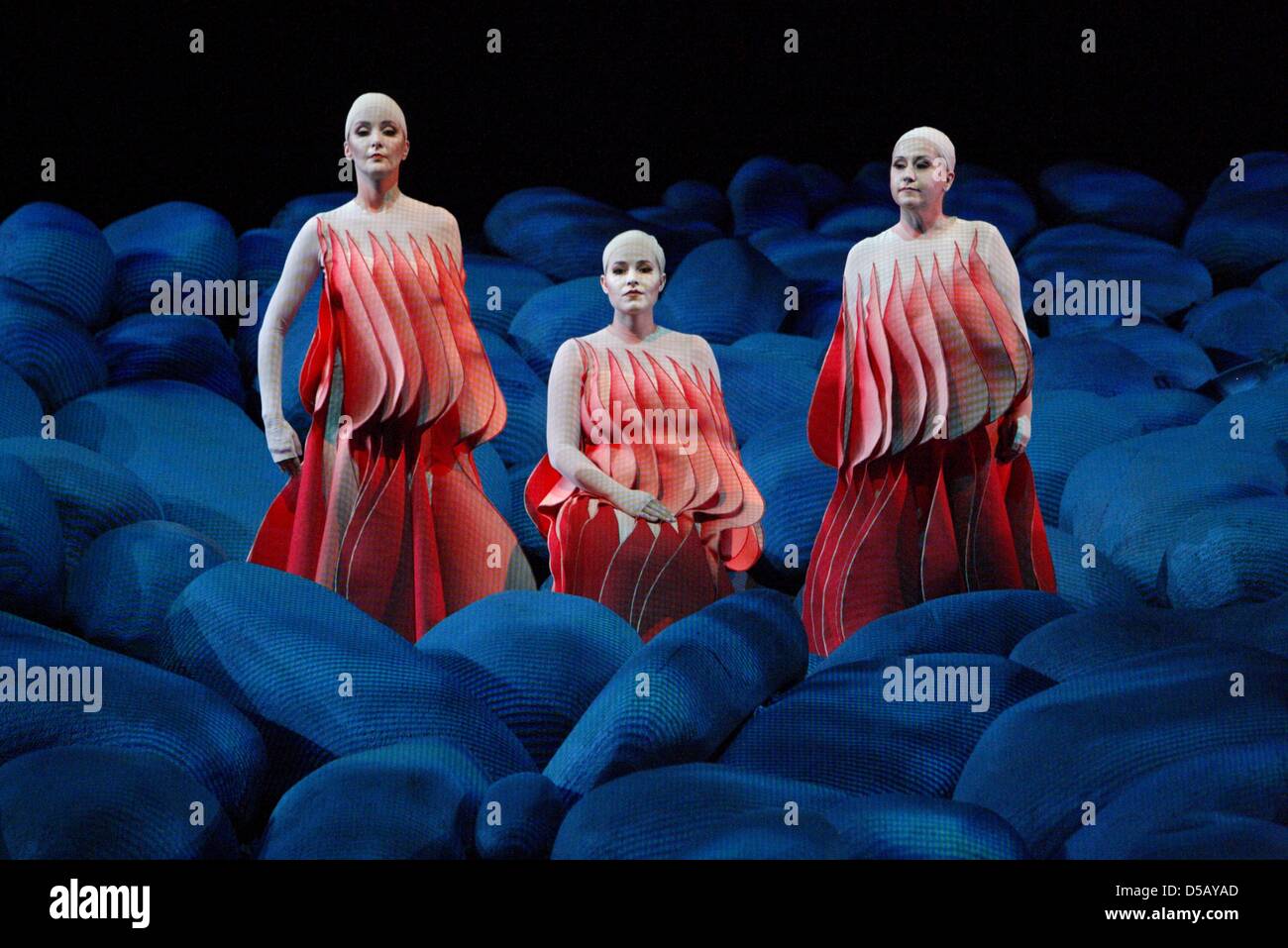 A Bayreuth festival handout dated 26 June 2010 of (L-R) Ulrike Helzel ...