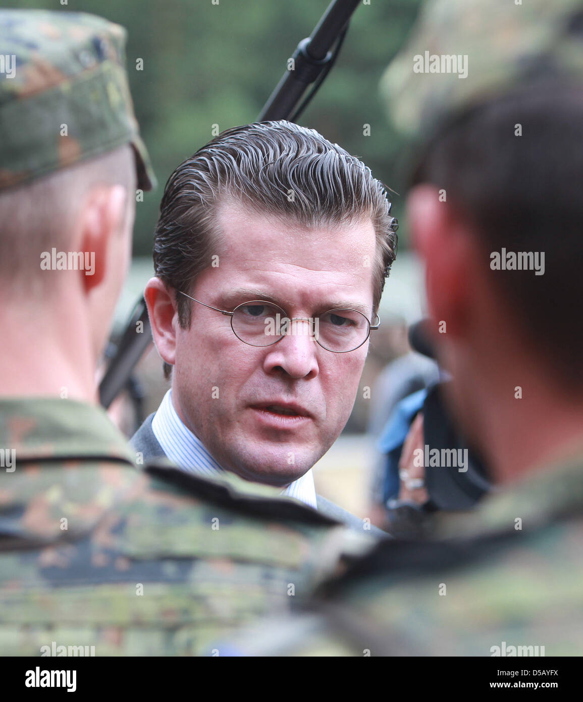 German Minister of Defence Karl-Theodor zu Guttenberg visits a German ...
