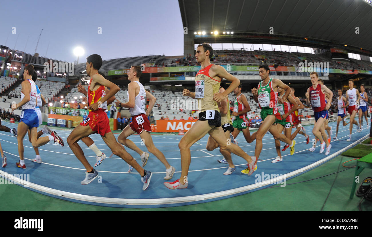 The picture features the 10,000 metres Men Final at the European ...