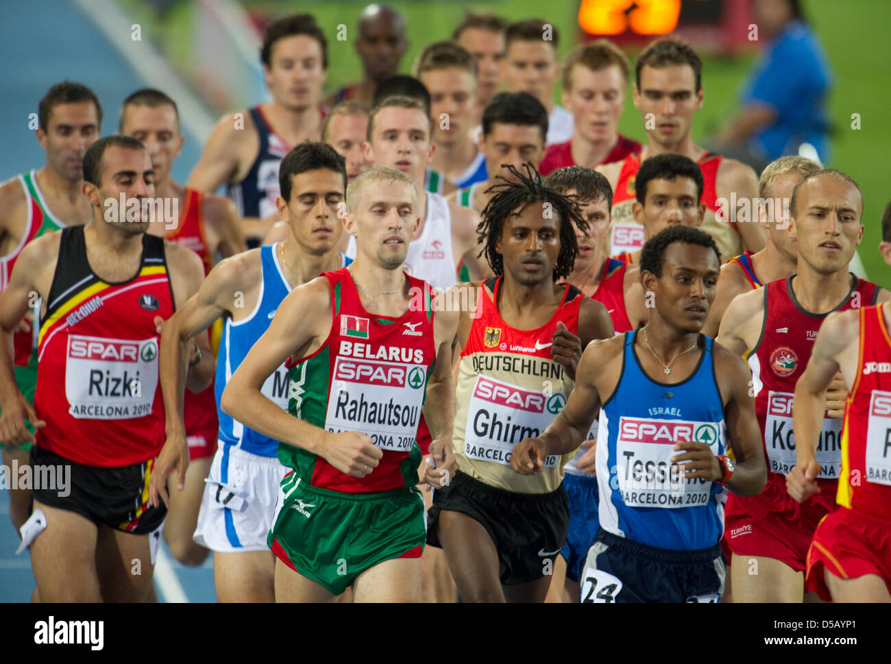 German runner Filmon Ghirmai (C) is pictured among his contenders ...