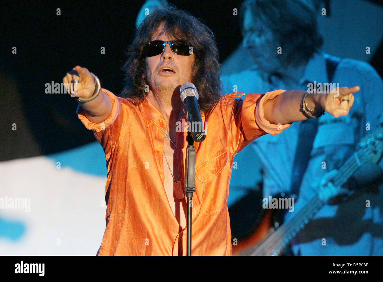 A handout picture taken on 28 July shows Kelly Hansen, singer of the ...