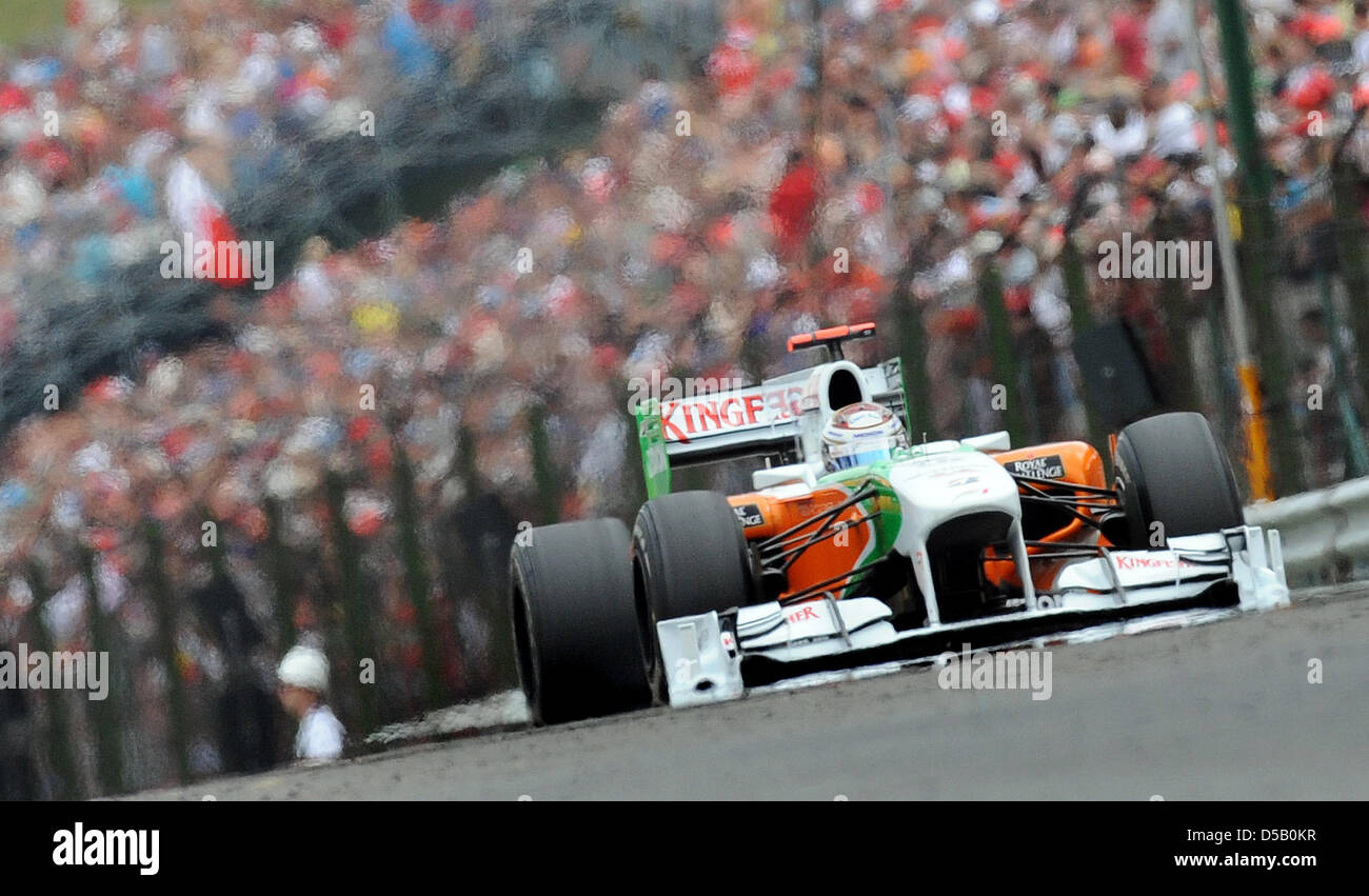 Adrian Sutil driver Adrian Sutil of Force India enters a turn during ...