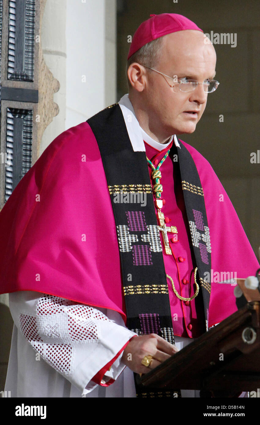 The bishop of Essen, Franz-Joseph Overbeck sermonises during the ...