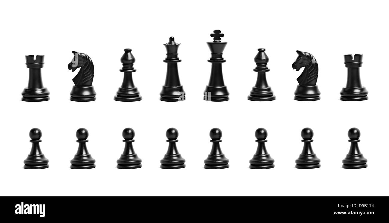 Chess figures isolated on a white background Stock Photo - Alamy
