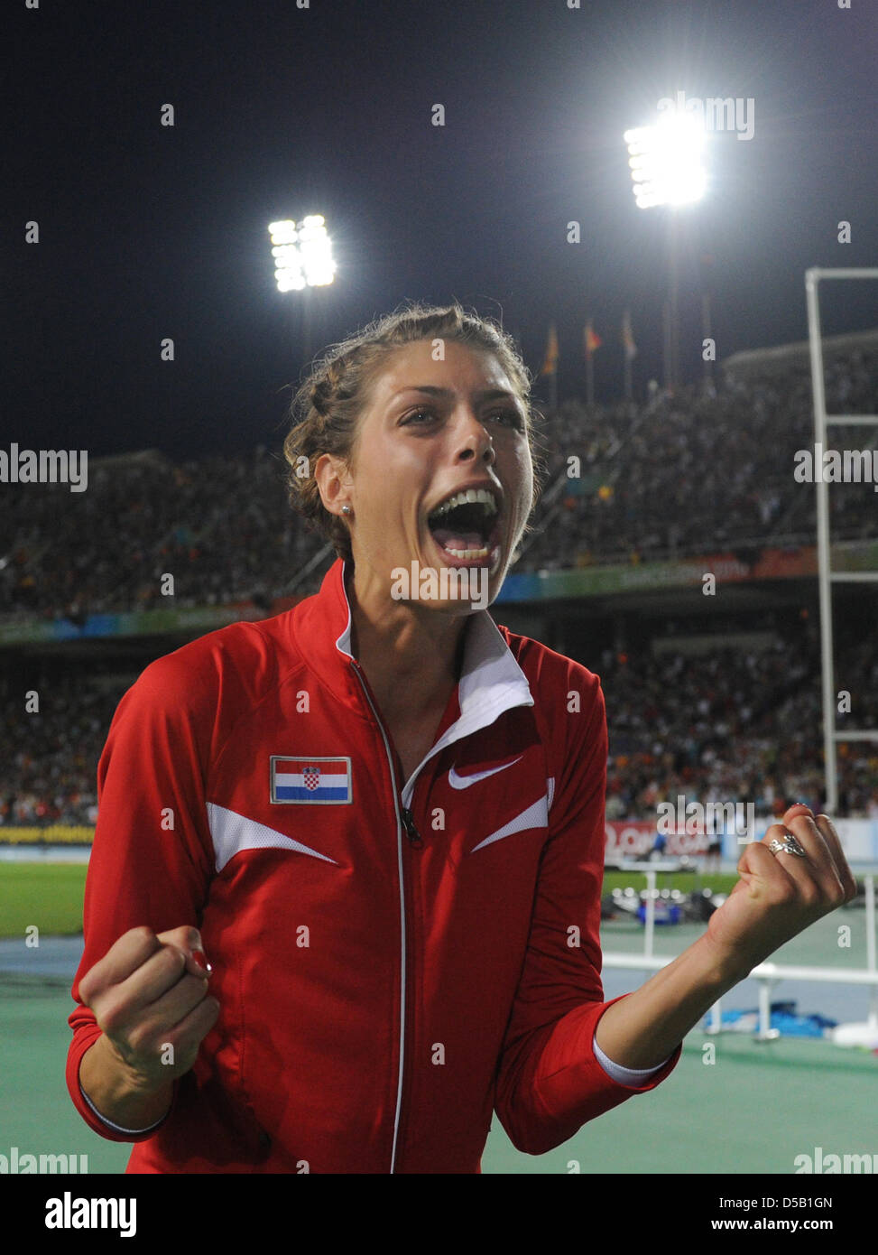 Croatian blanka vlasic celebrates after hi-res stock photography and ...