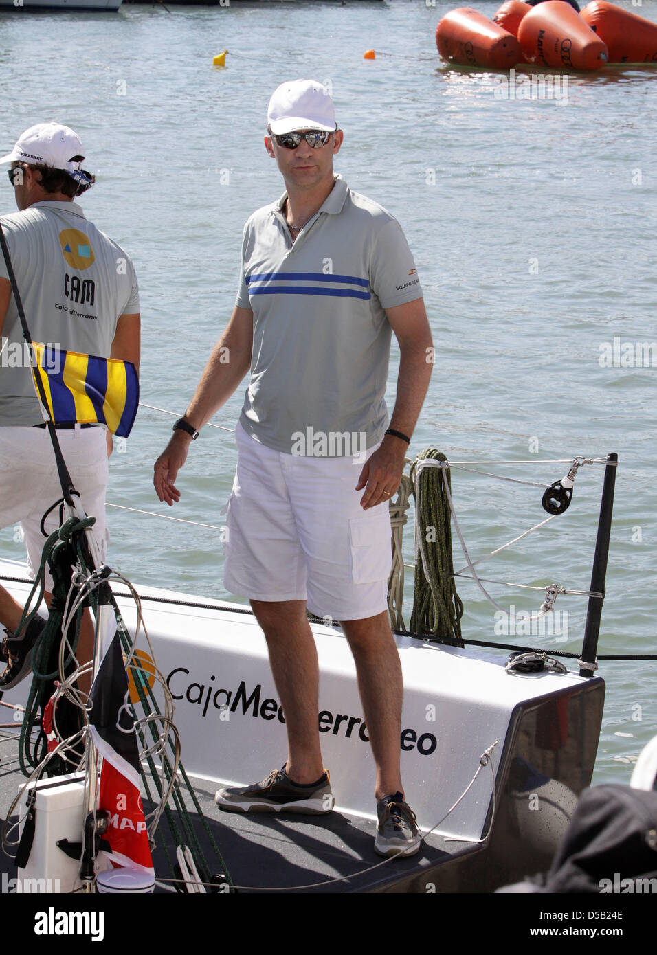 Spanish Crown Prince Felipe (R) attends the Spanish Kings Cup (Copa del ...