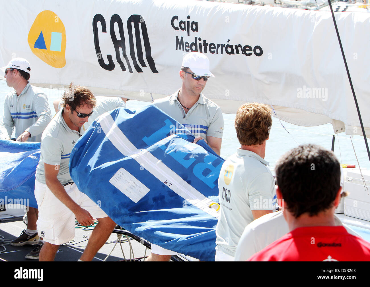 Spanish Crown Prince Felipe (C) attends the Spanish Kings Cup (Copa del ...