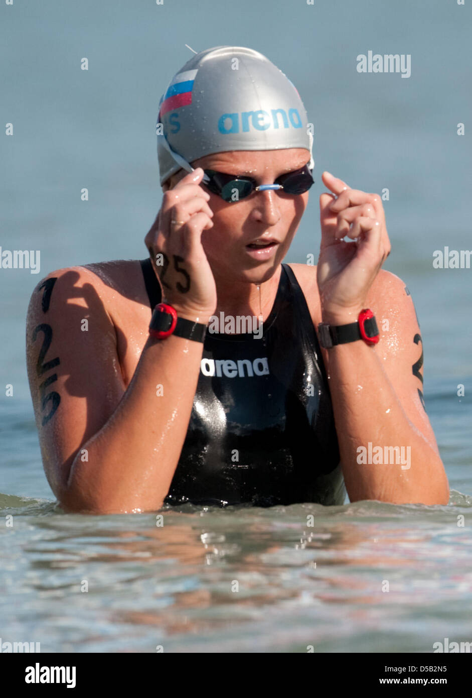 Russian swimmer Ekaterina Seliverstova after the 5km Open Water at the ...