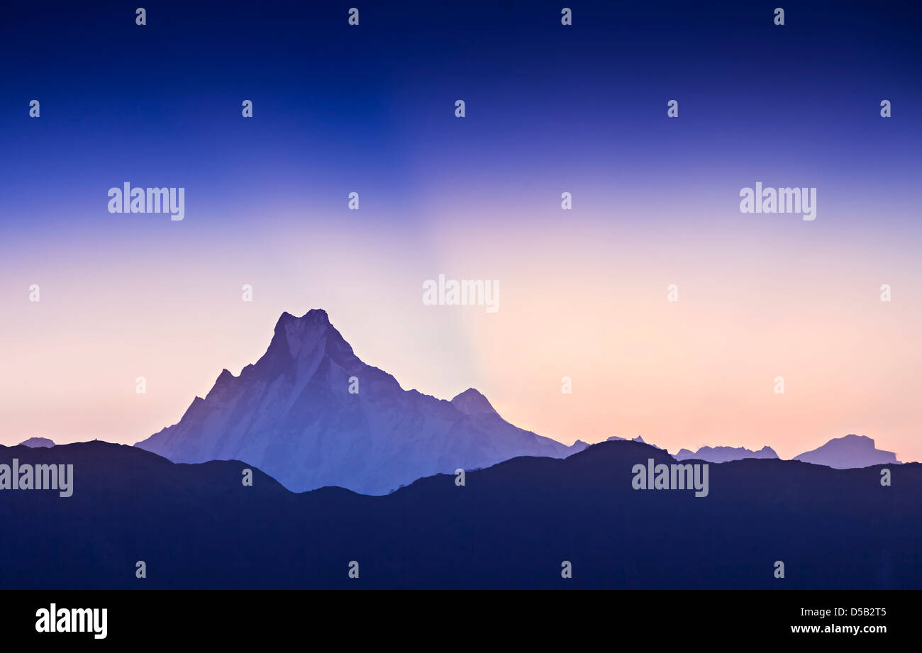 Beautiful sunrise in Himalaya mountains Stock Photo - Alamy