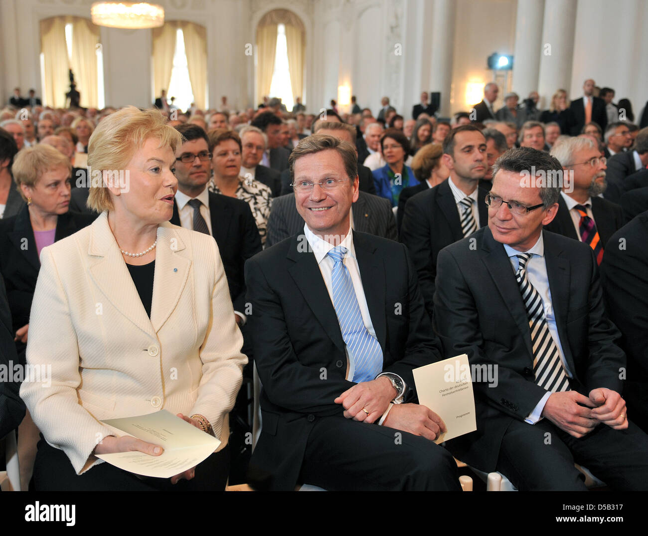 Erika Steinbach (c), the president of the German Federation of ...